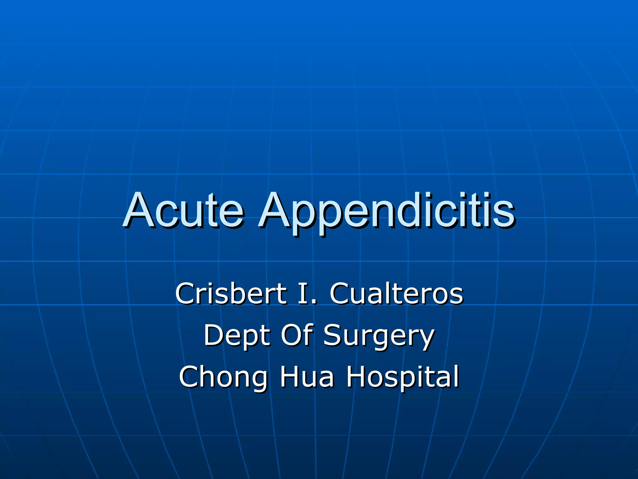 Acute Appendicitis | PPT