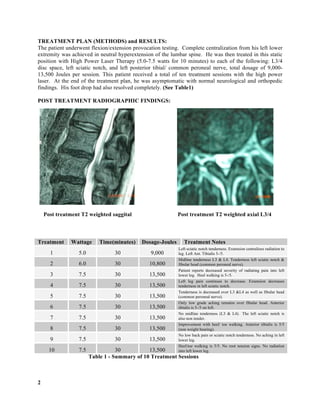 Acute Disc Herniation with Foot Drop Case Study—AvicennaLaser.com ...