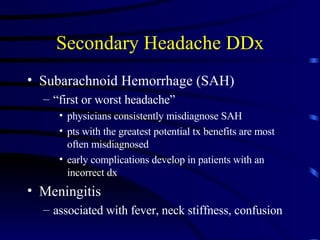 Acute Headache Mw | PPT