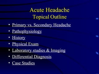 Acute Headache Mw | PPT
