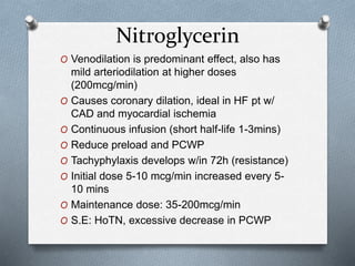 Acute Heart Failure - Pharmacotherapy | PPT