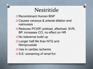 Acute Heart Failure - Pharmacotherapy | PPT