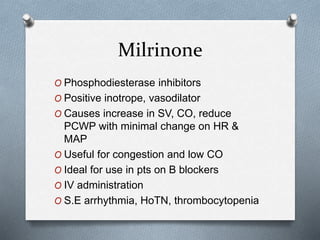 Acute Heart Failure - Pharmacotherapy | PPTX