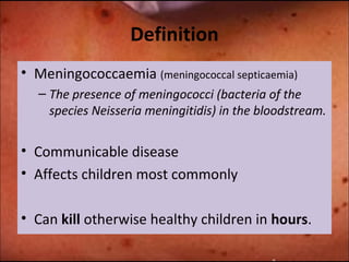 Acute Meningococcaemia | PPT