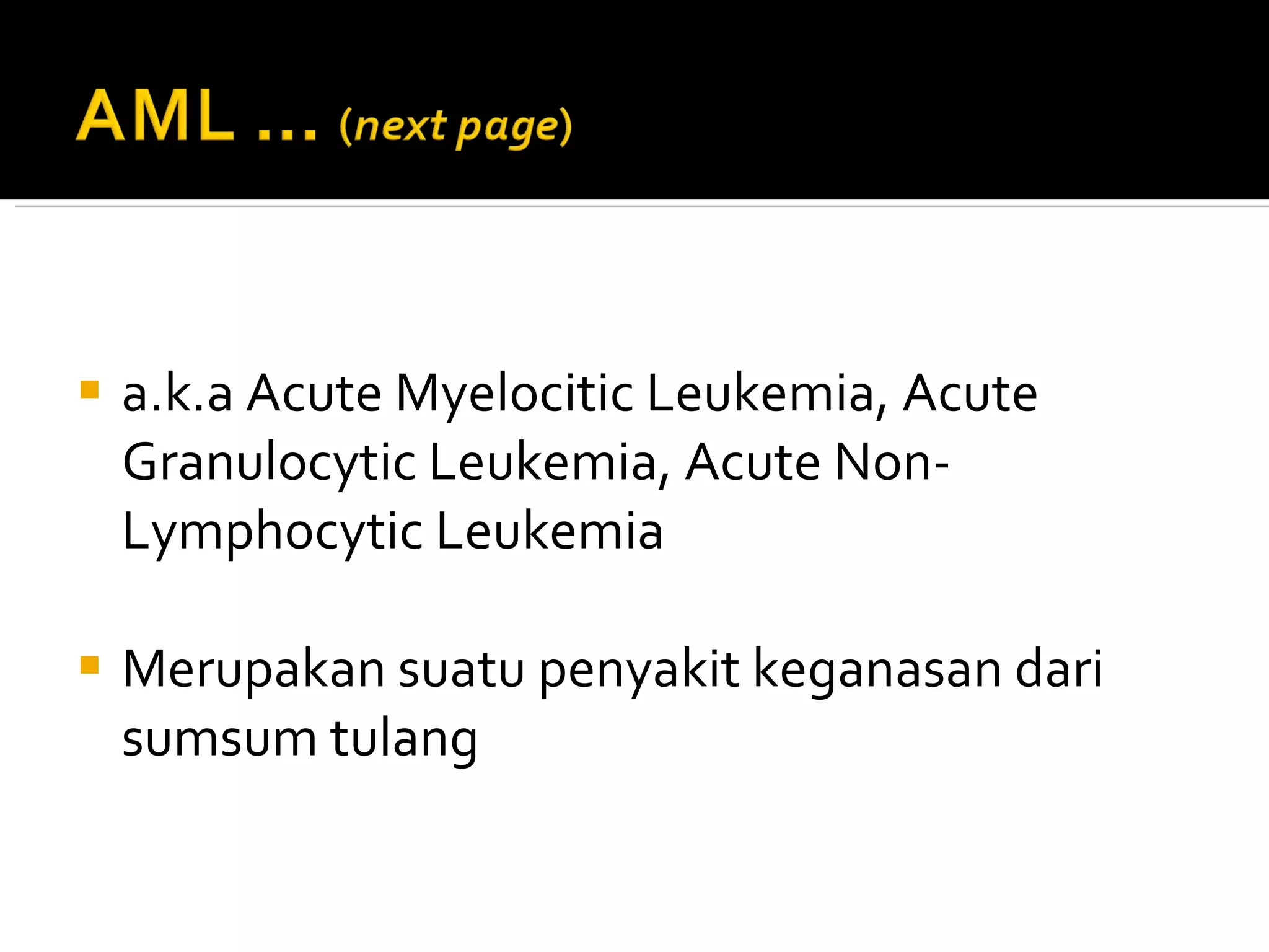 Acute Monocytic Leukemia | PPT