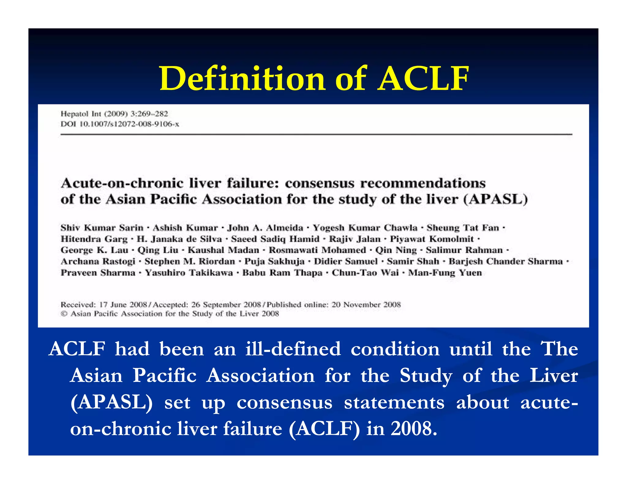 Acute on chronic liver failure | PDF