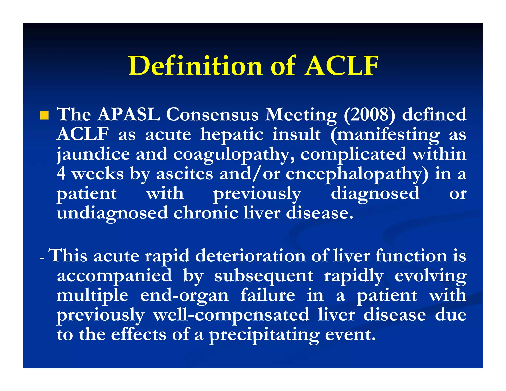 Acute on chronic liver failure | PDF