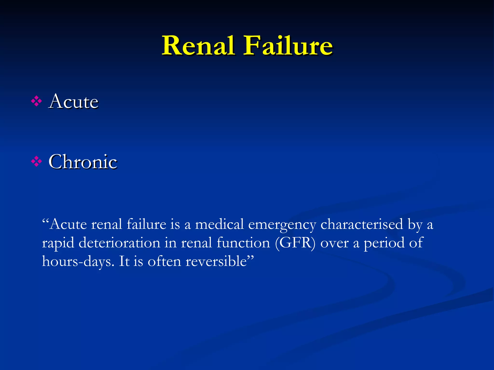 Acute Renal Failure | PPT
