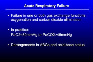Acute Resp Failure Cyndy Kin | PPT