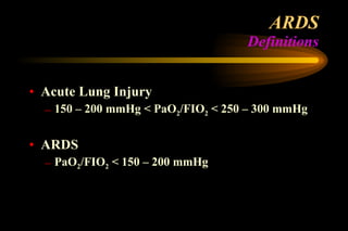 Acute Respiratory Distress Syndrome | PPT