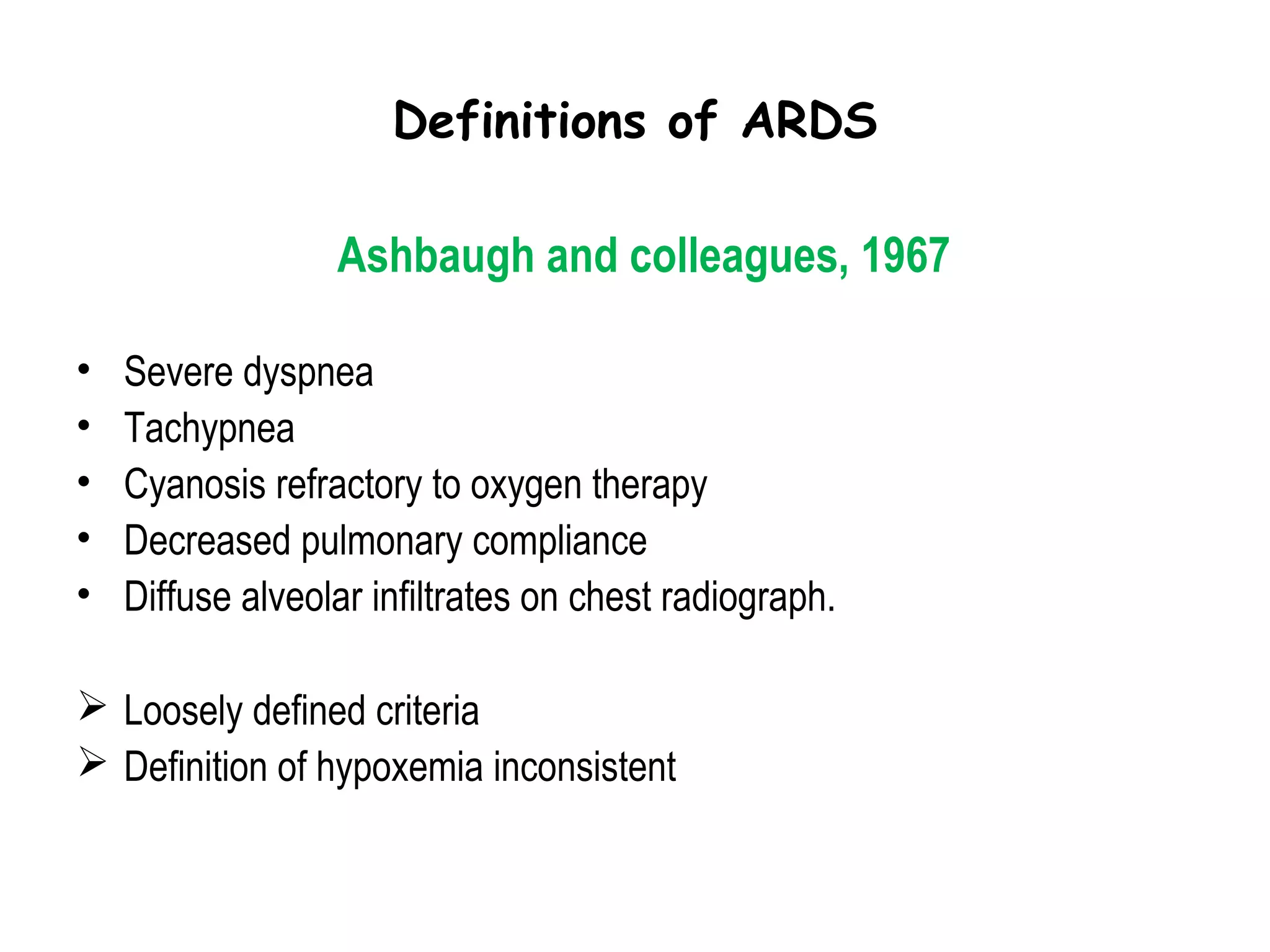 Acute respiratory distress syndrome | ODP