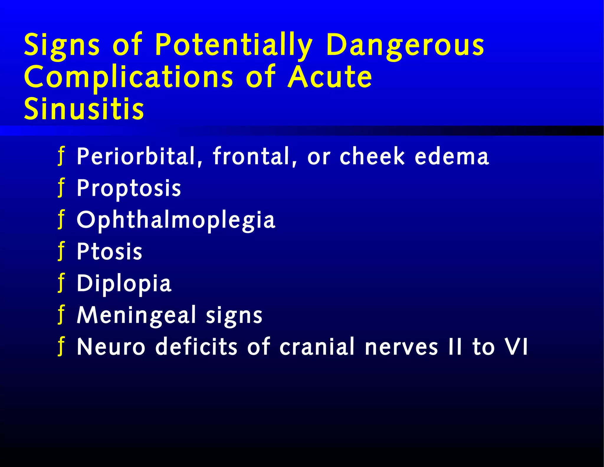 Acute sinusitis-diagnosis-management-and-complications.pre | PPT