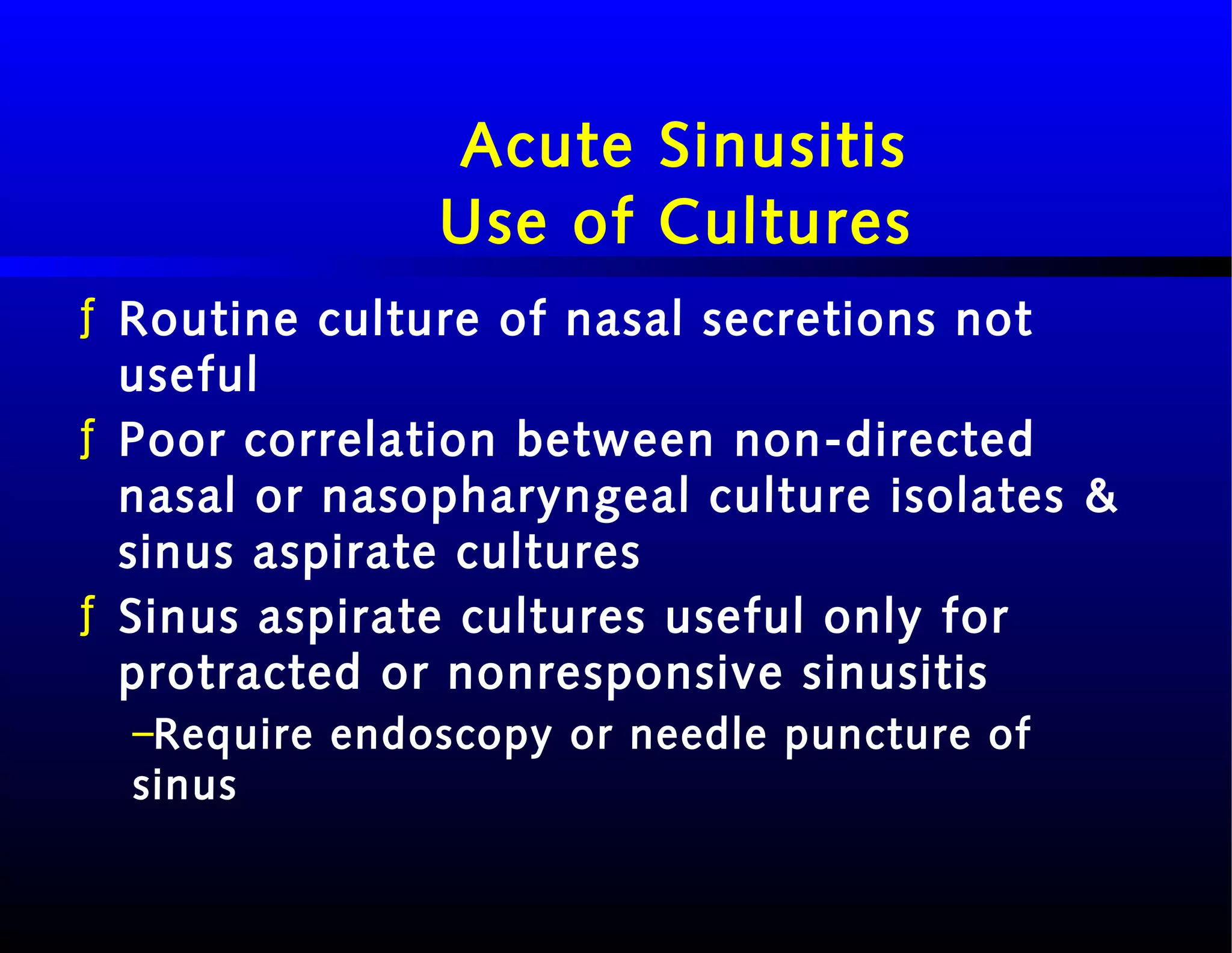 Acute sinusitis-diagnosis-management-and-complications.pre | PPT