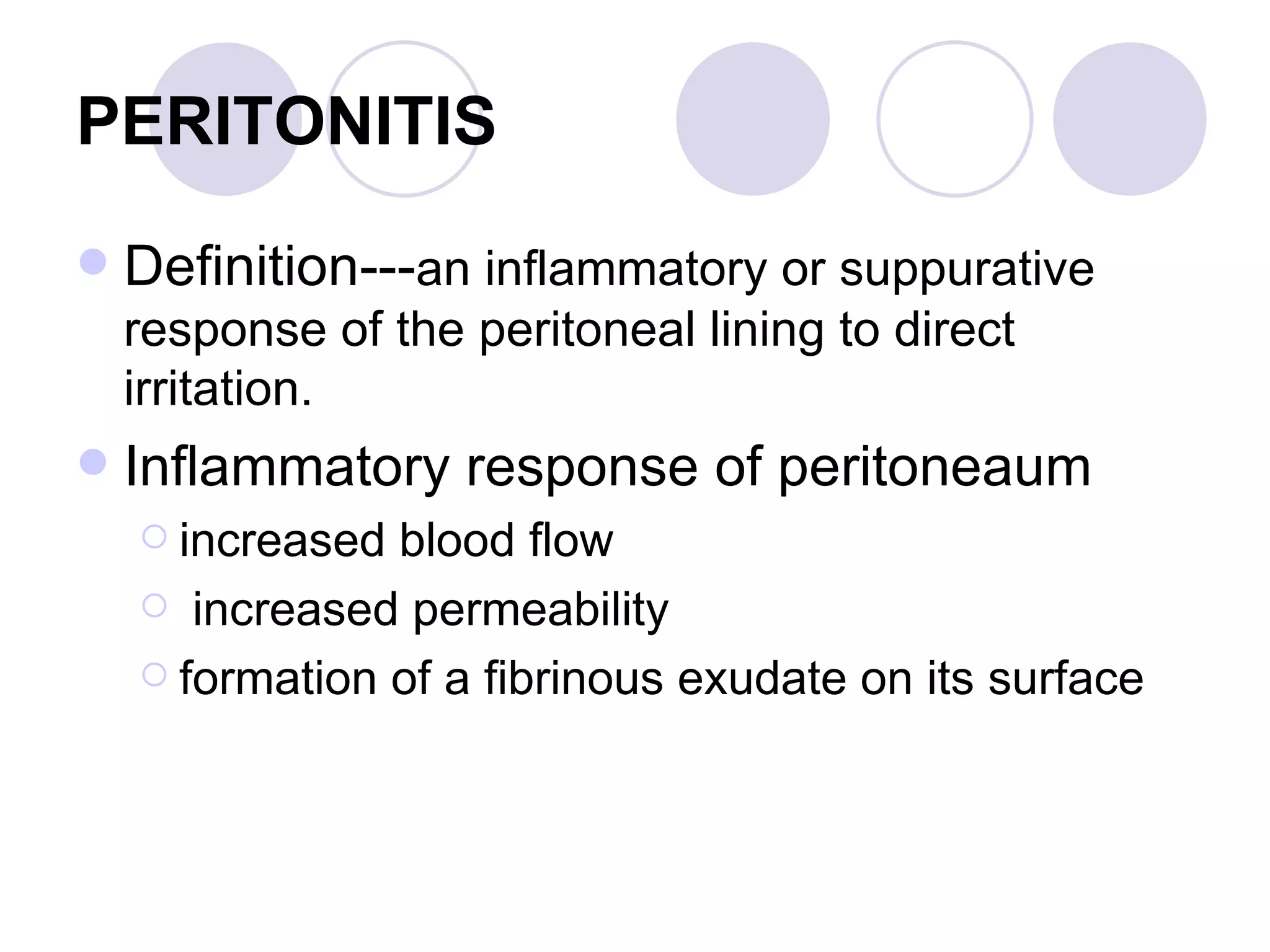 Acute Suppurative Peritonitis | PPT