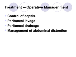 Acute Suppurative Peritonitis | PPT