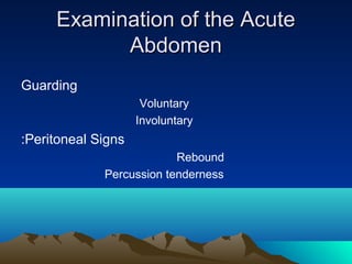 Acute abdomen | PPT