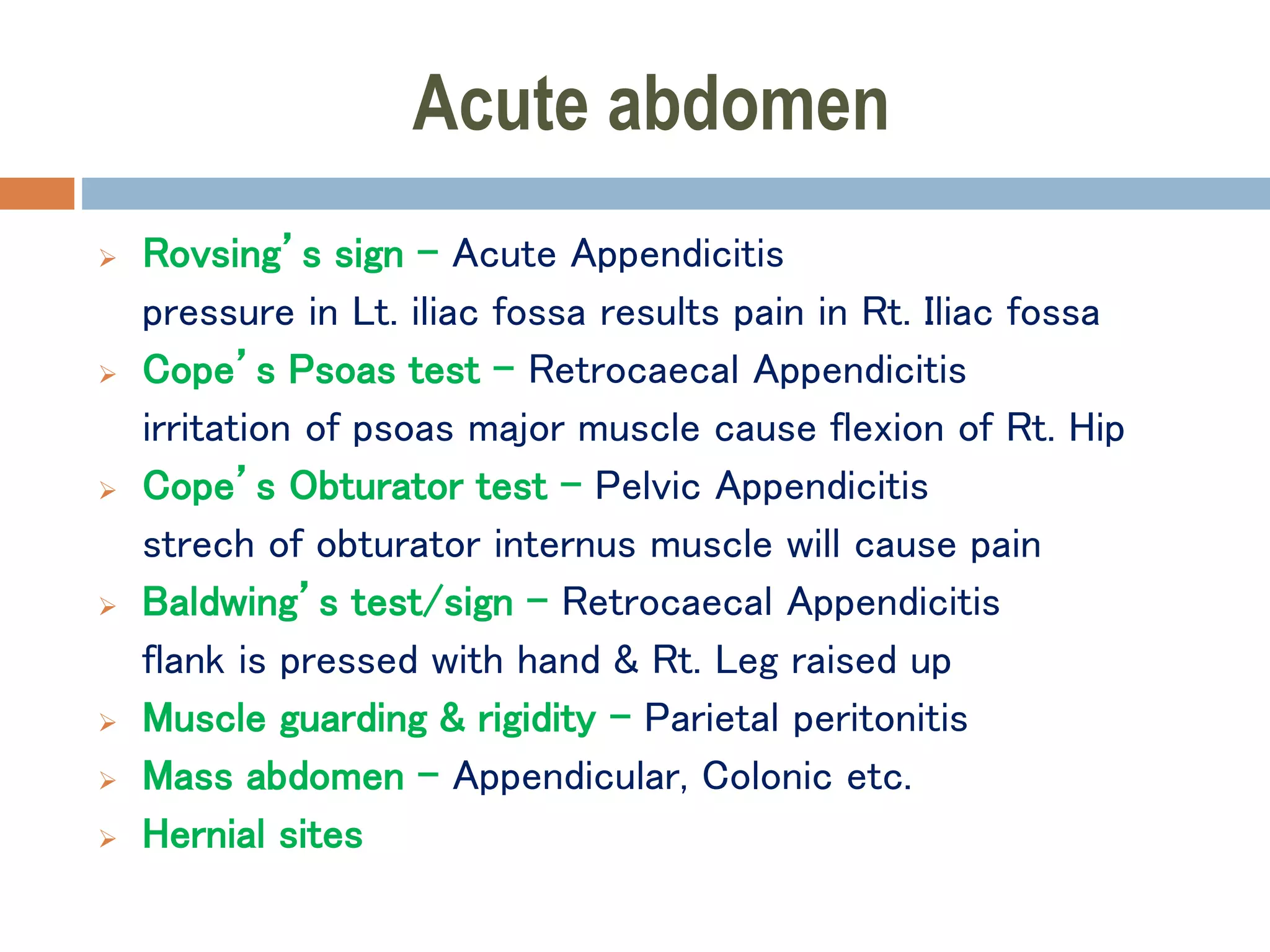 Acute abdomen | PPTX