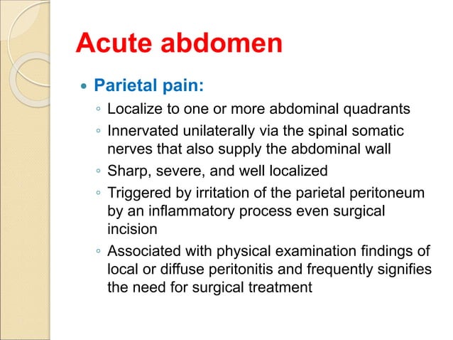 Acute abdomen.ppt | Digestive Disorders | Diseases and Conditions