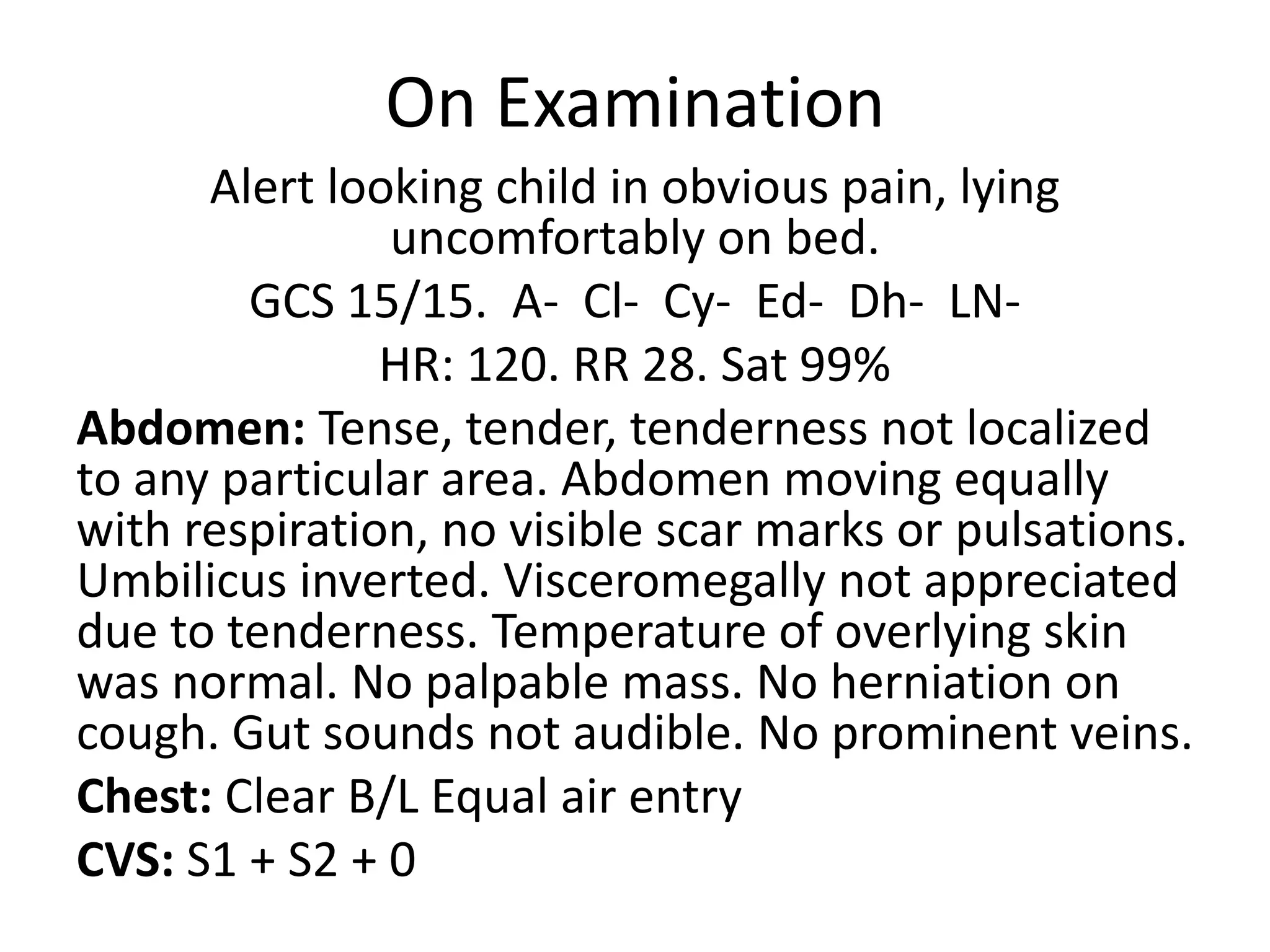 Ward case of Acute Abdomen without complication | PPTX