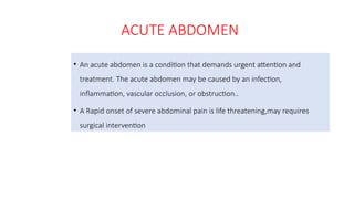 Acute abdomen case presentation ppt presentation | PPTX