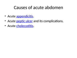ACUTE ABDOMEN AND PERITONITIS disorder.pptx