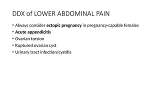 acute abdomen approach in emergency dept | PPTX