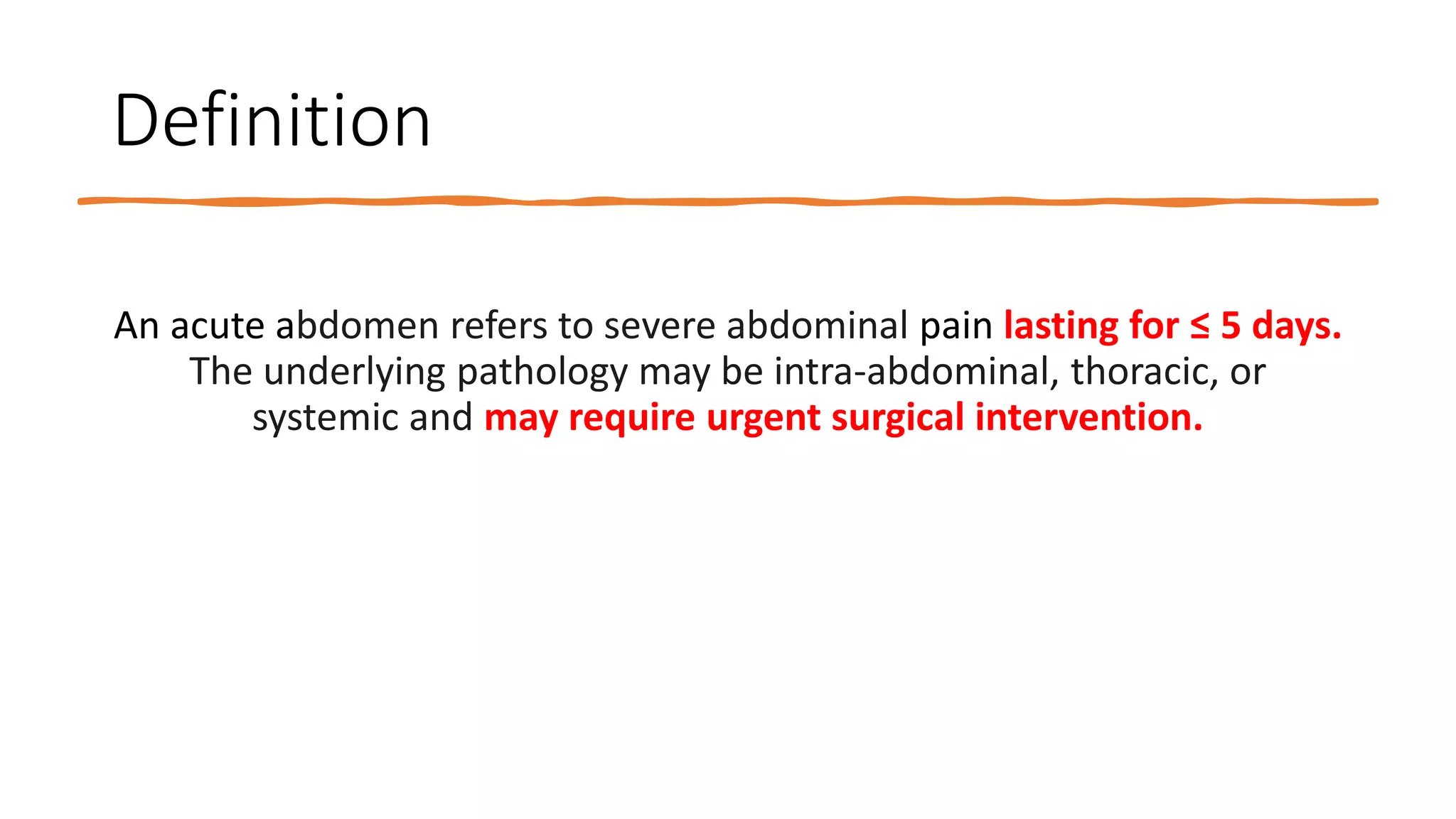 ACUTE ABDOMEN pptx | PPTX