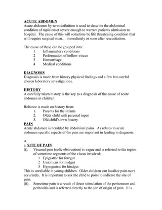 Acute abdomen new | PDF
