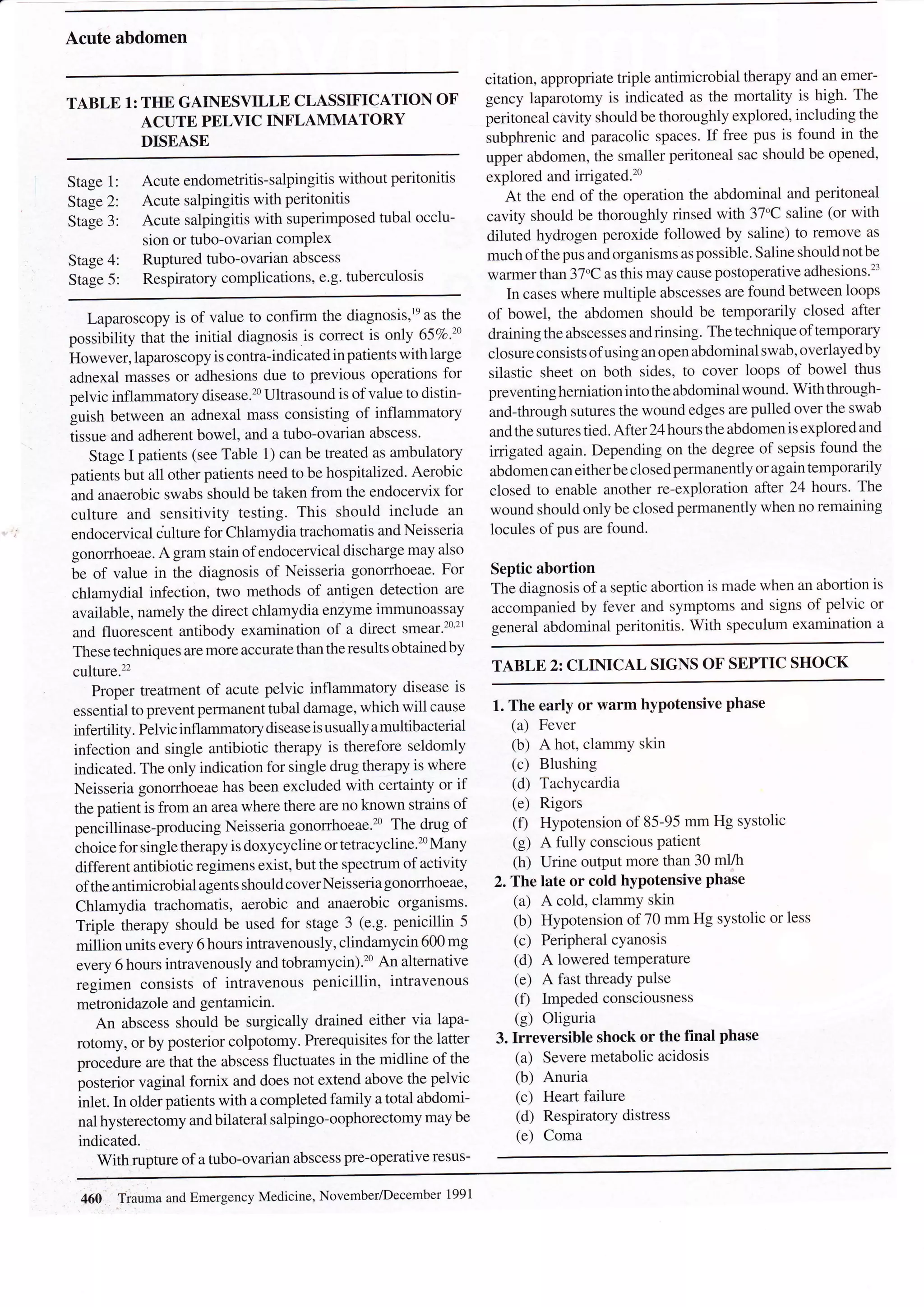 Acute abdomen obstetrics gynaecology | PDF