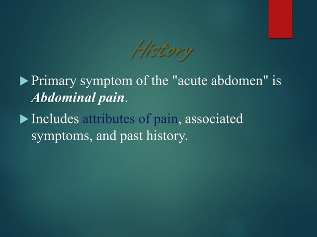 ''Acute Abdomen Presentation'' | PPT