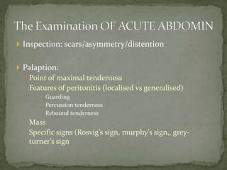 ACUTE ABDOMIN /REVISION/BASIC KNOWLEDGE | PPT