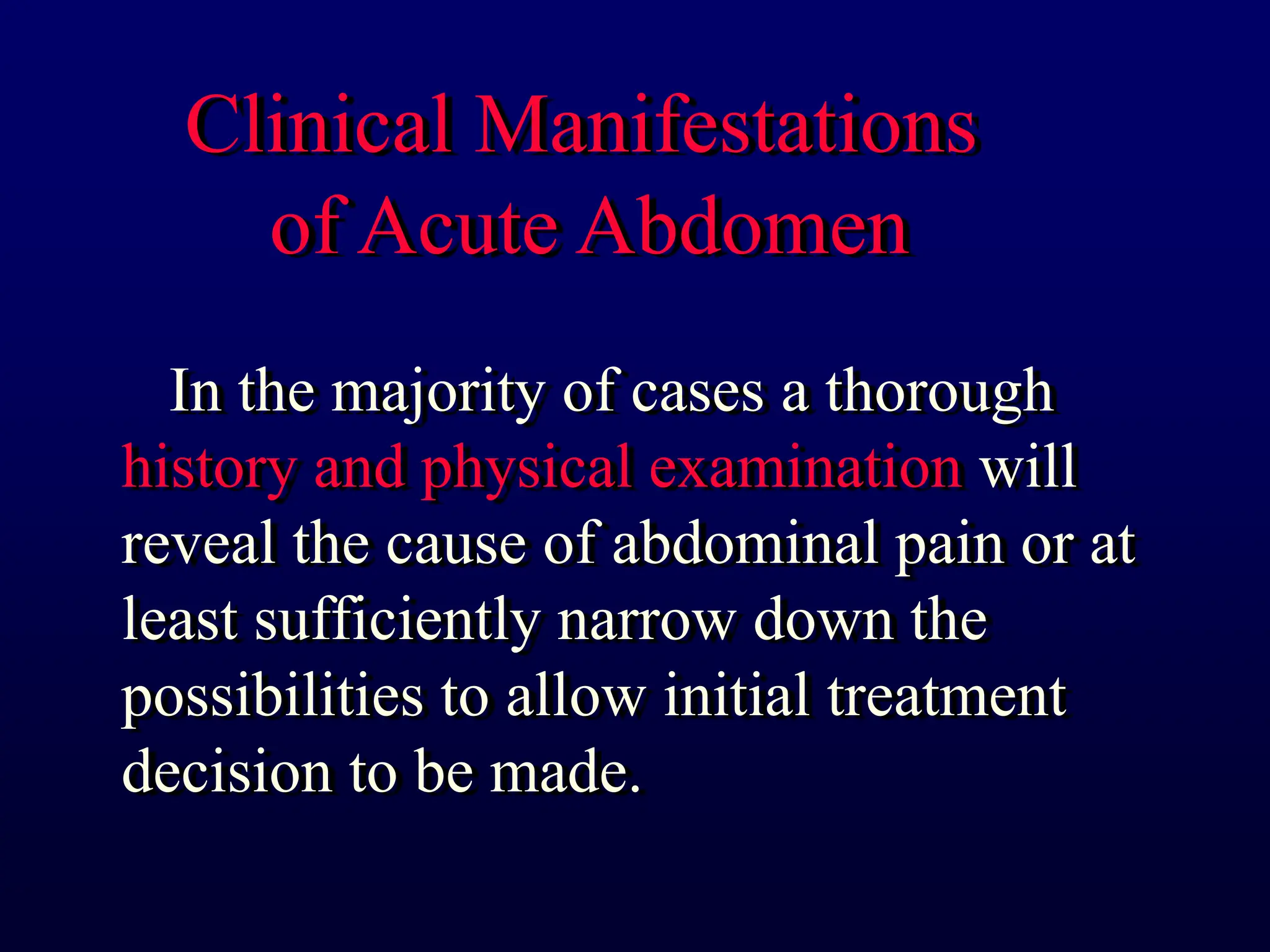 Acute abdomen the lect .ppt