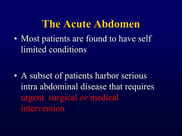 Acute abdomen the lect .ppt