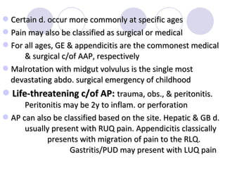 Acute abdominal pain | PPT