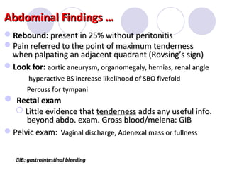Acute abdominal pain | PPT