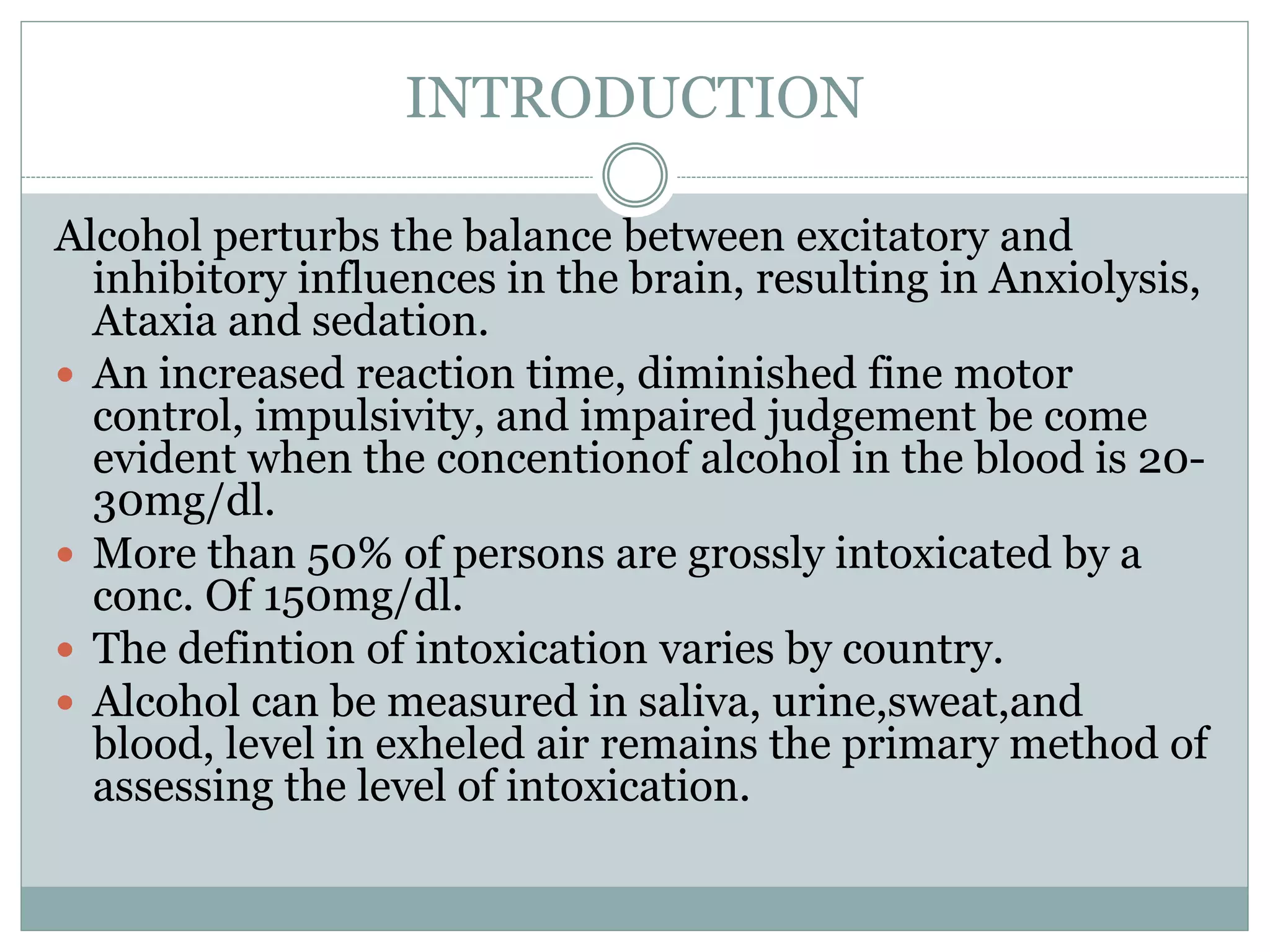 Acute acohol intoxicaion | PPTX
