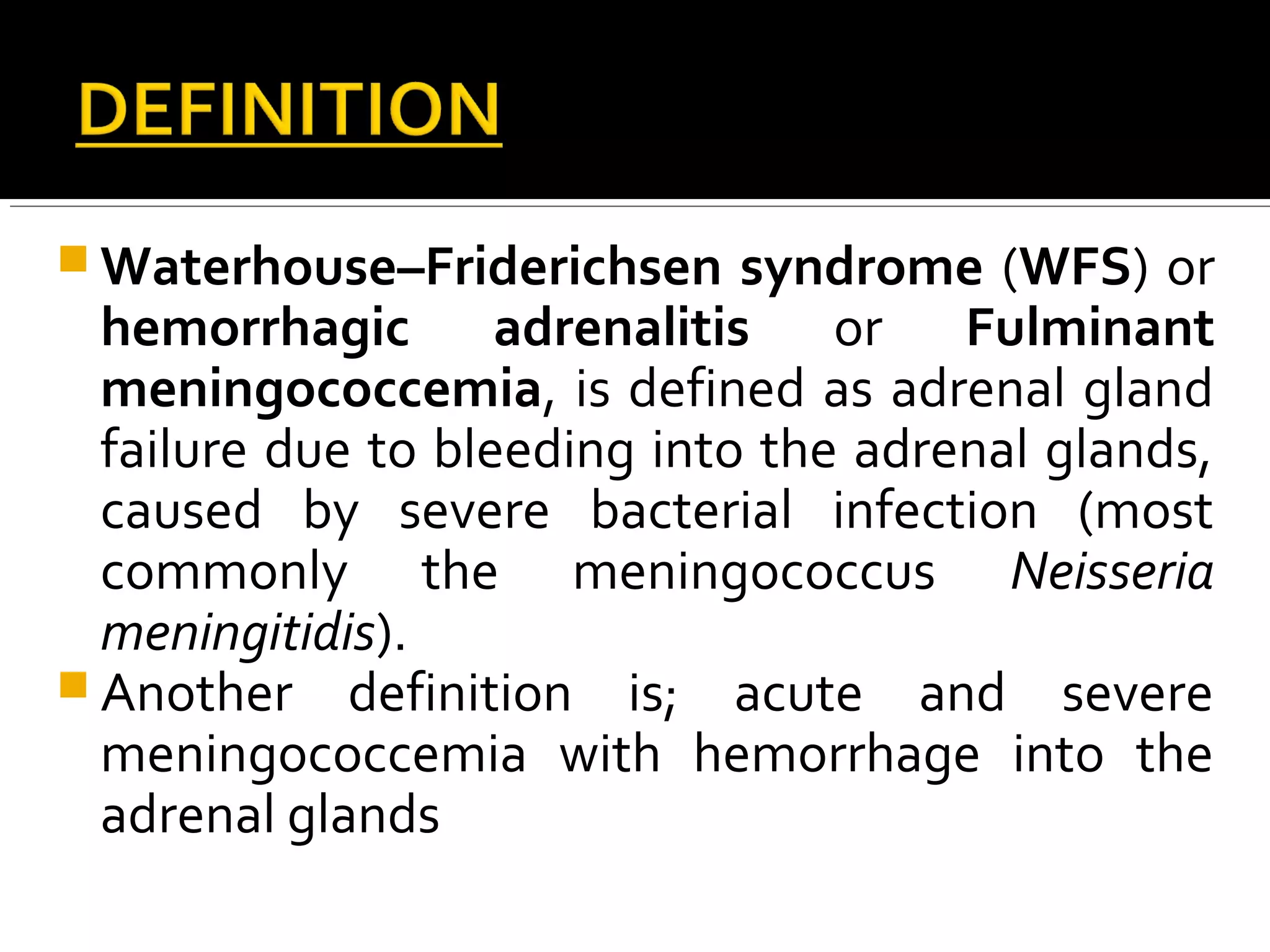 Acute adrenal insufficiency | PPT