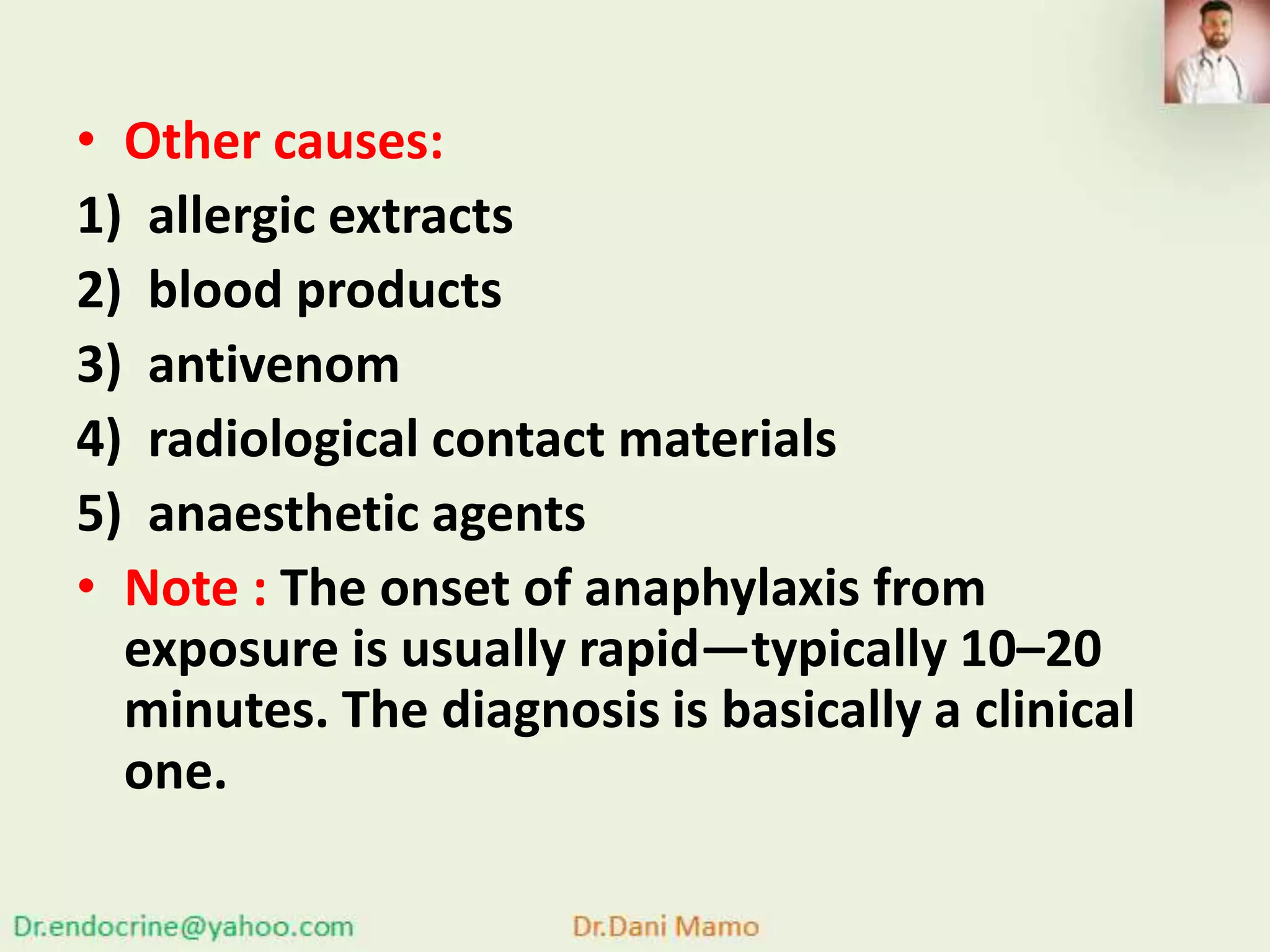 Acute anaphylaxis and anaphylactic reactions | PPTX