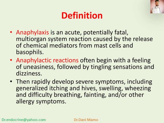 Acute anaphylaxis and anaphylactic reactions | PPTX | First Aid | Injuries