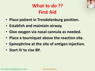 Acute anaphylaxis and anaphylactic reactions | PPTX