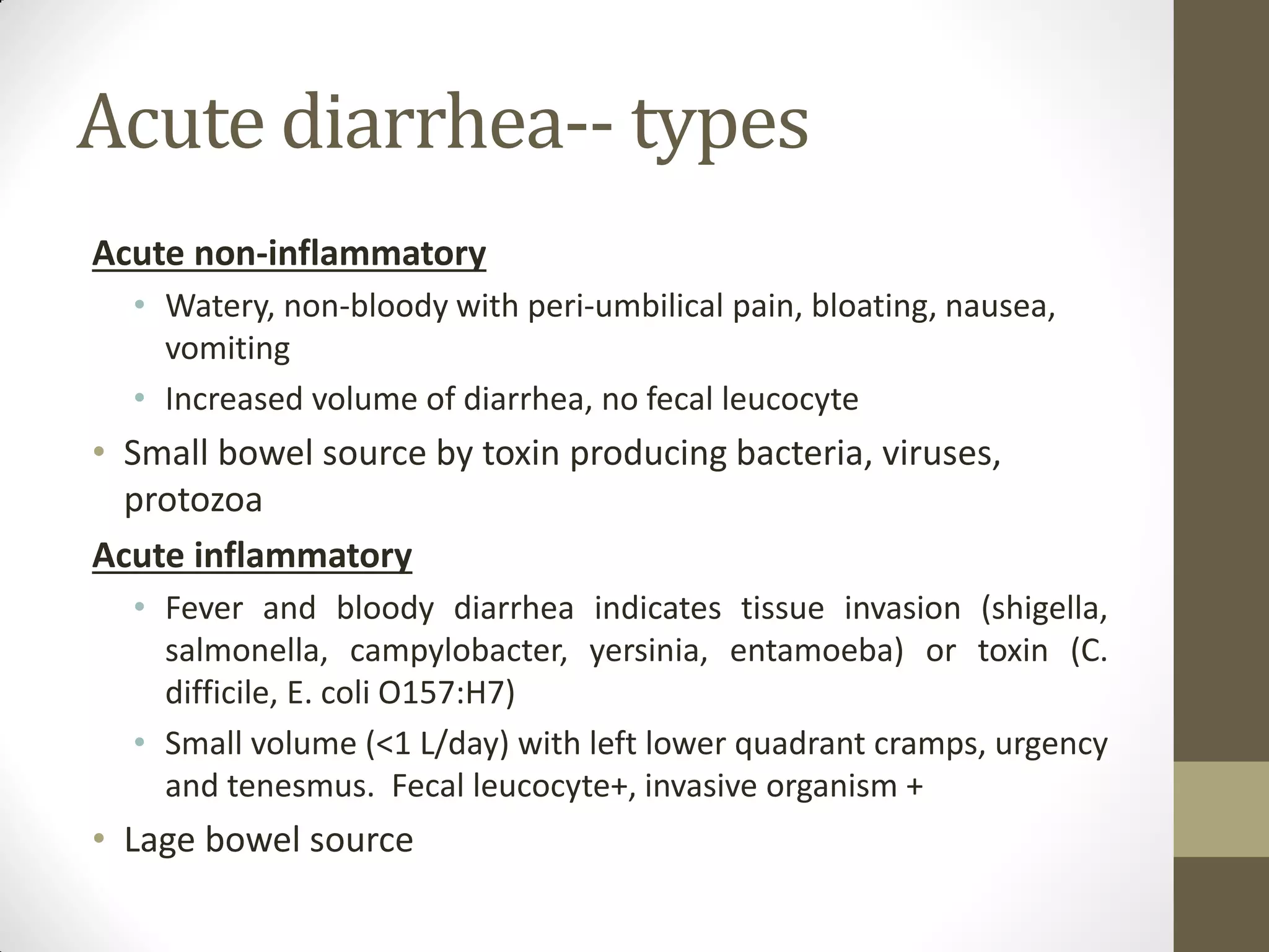 Acute and chronic diarrhea | PDF
