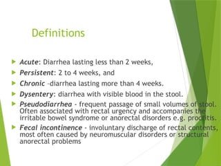 ACUTE AND CHRONIC DIARRHOEA.pptx for internal medicine | PPTX