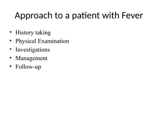 ACUTE AND CHRONIC FEVER with their management | PPTX