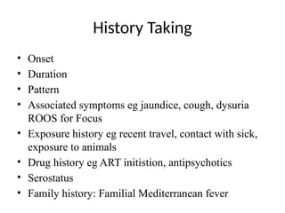 ACUTE AND CHRONIC FEVER with their management | PPTX