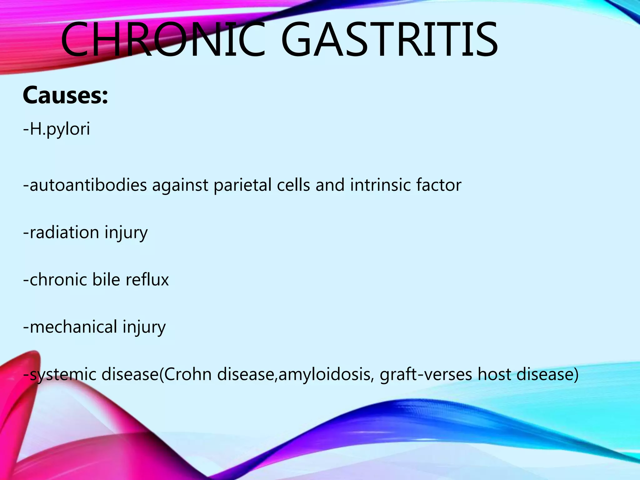 Acute and Chronic gastritis | PPTX