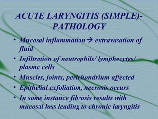 acute and chronic laryngeal inflammation | PPT