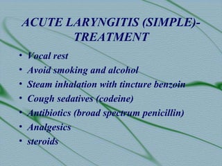 acute and chronic laryngeal inflammation | PPT