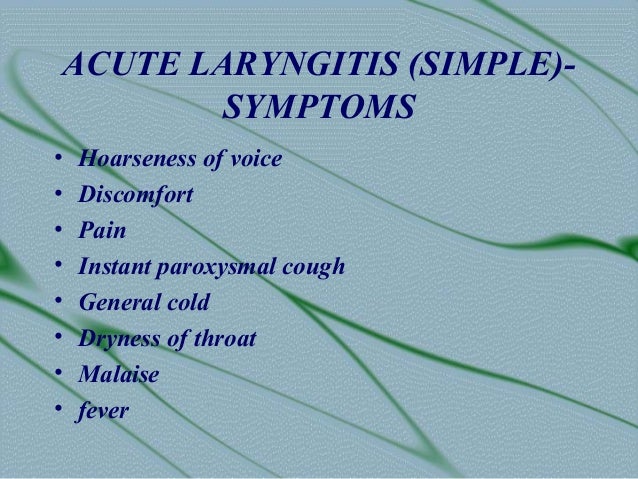 acute and chronic laryngeal inflammation