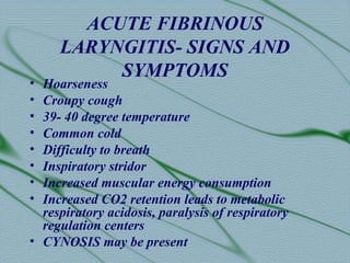 Acute and chronic inflammations of larynx | PPT