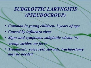 Acute and chronic inflammations of larynx | PPT